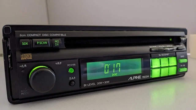 OLDSCHOOL ALPINE 7803M Cd Player Fm/Am Radio + Optional Bt Available £ ...