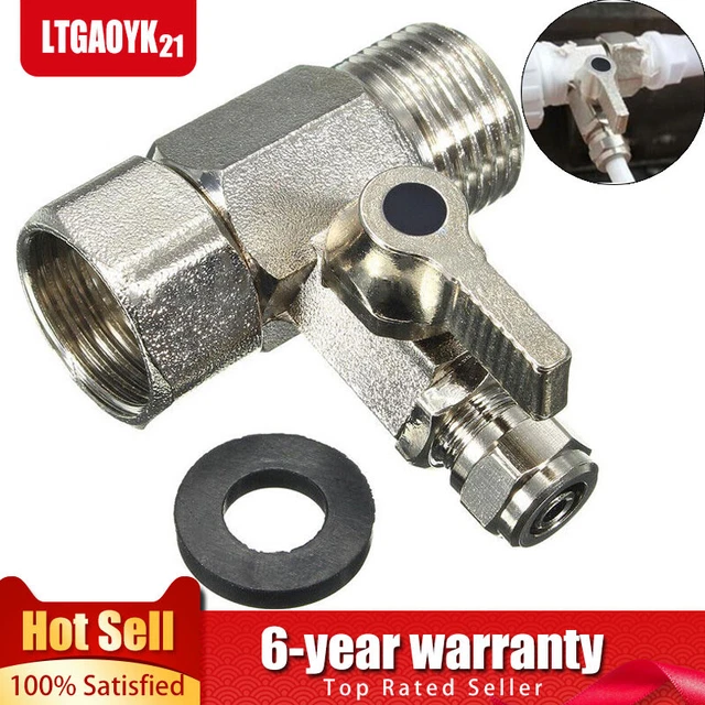 FEED WATER ADAPTER Reverse Osmosis with Shut-Off Ball Valve Tap Tee ...