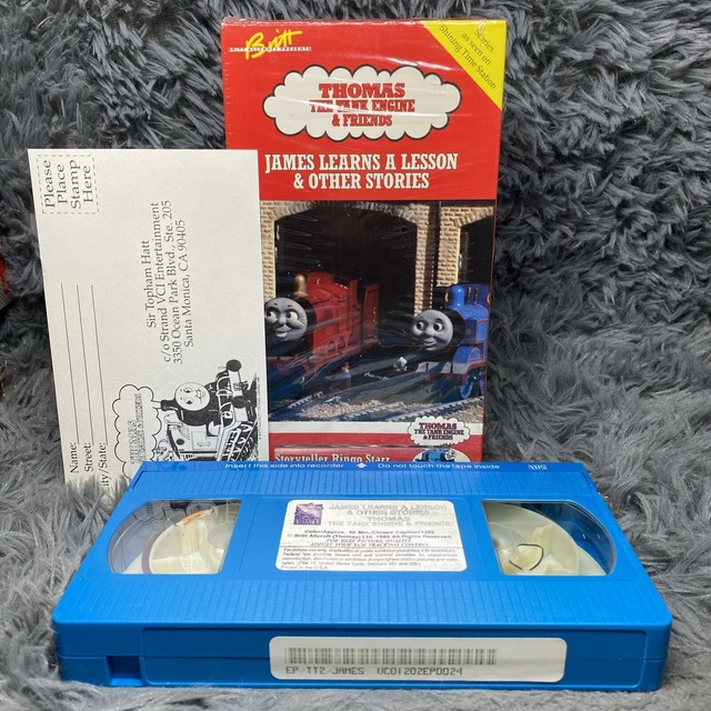 JAMES LEARNS A Lesson VHS 1990 Thomas Engine Friends Train 1st Ed Blue ...