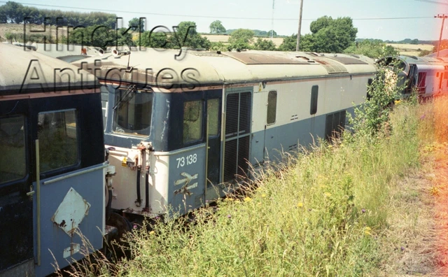 35MM NEGATIVE BRITISH Railway Diesel Loco Class 73 73138 at Barrow Hill ...