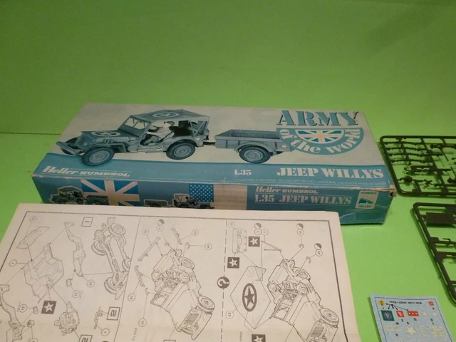 HELLER HUMBROL 81120 Kit Jeep Willys Military - Army 1:35 - Vg In Box ...