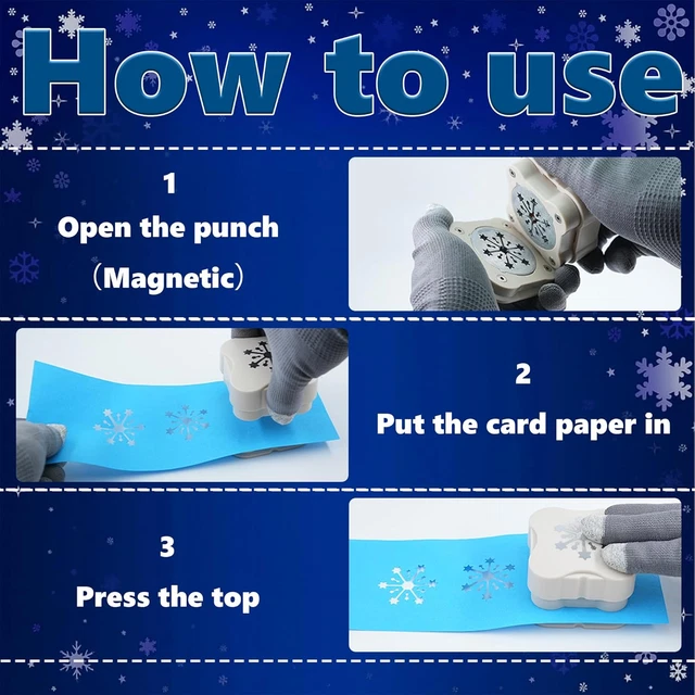 SNOWFLAKE CRAFT PUNCH Large Magnetic Paper Puncher for Scrapbooking DIY ...