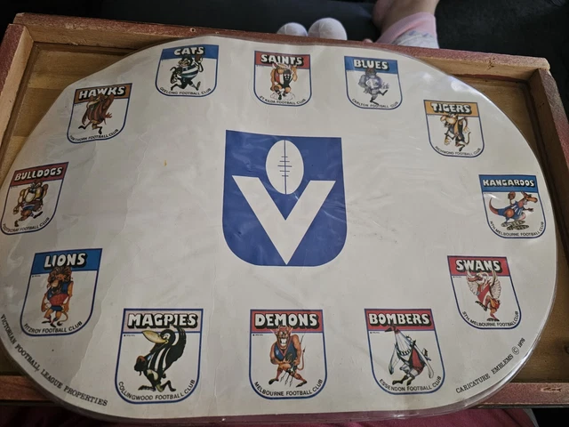 VINTAGE 1976 VFL/AFL Team Club Logo Emblem Plastic Placemat - Free ...