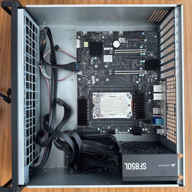 THREADRIPPER 7970X + Supermicro H13SRA-F MOBO IPMI KVM + 3U Case SFX ...