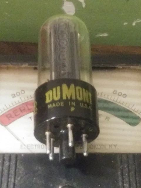 ONE 1942 RAYTHEON 5Y3GT Rectifier Tube - Branded Dumont Tested GOOD on ...