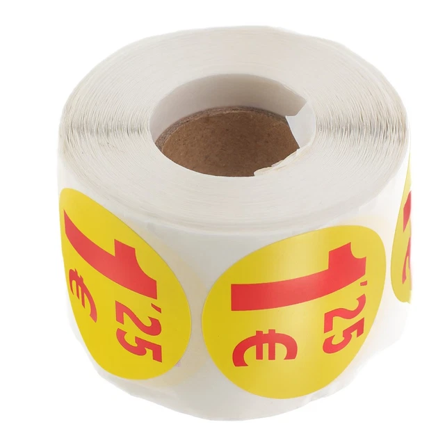 ROUND PRICING LABELS Price Stickers for Small Business Market Commodity ...