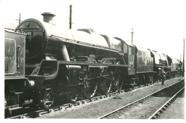 RAILWAY PHOTO BR Jubilee Class 4-6-0 No 45583 ASSAM on shed undated £1. ...