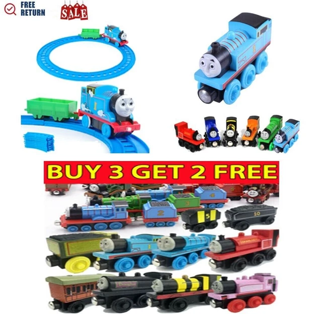 WOODEN TRAIN TANK Engine Tender Wooden Magnetic Railway Train Track ...