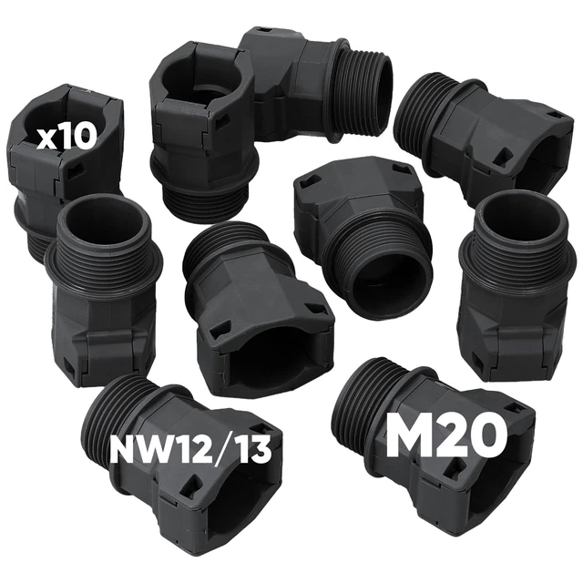 10 STÜCK KALITEC 3805008 Schlauchverschraubung M20 Nw12+13 Wellrohr ...