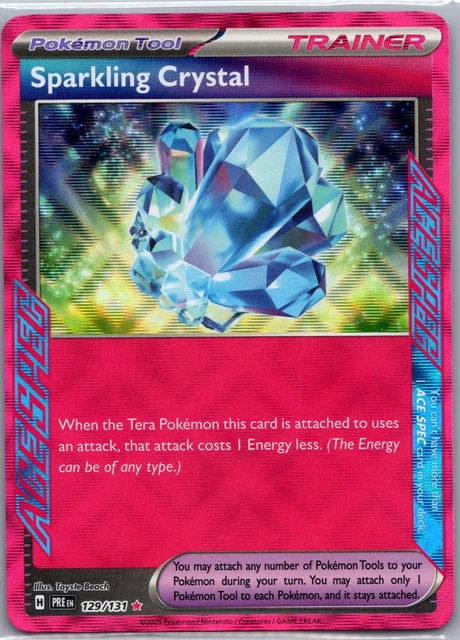 SPARKLING CRYSTAL POKEMON 2025 Prismatic Evolutions Ace Spec 129/131 ...