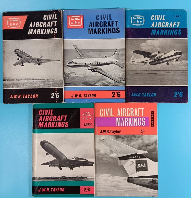 5 X IAN Allan 'abc' Civil Aircraft Markings. 1960- 1964. Spotters Bible ...
