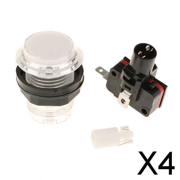 4X 32MM ROUND Game Machine Arcade Push Button LED Illuminated & $20.55 - PicClick AU