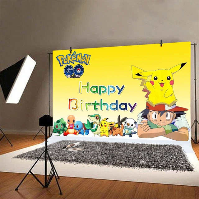 POKEMON PHOTOGRAPHY BACKDROP Birthday Party Boy Pikachu Photo ...