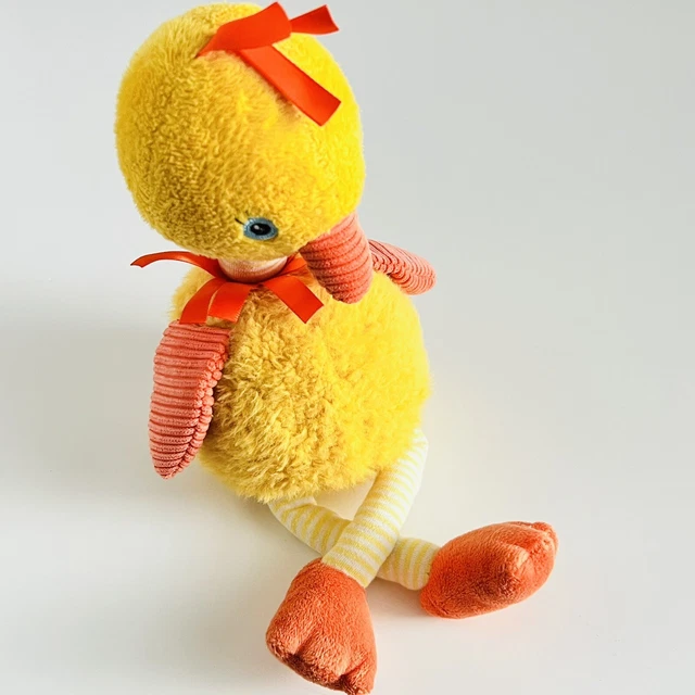 JELLYCAT FLAPPER DUCK Plush 12” Soft Toy Sensory Rattle Chime Comforter ...