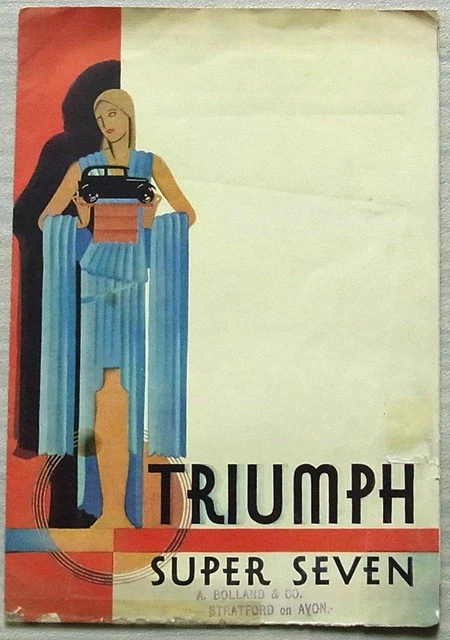 TRIUMPH SUPER SEVEN RANGE Car Sales Brochure c1931 SUPERCHARGED SPORTS ...