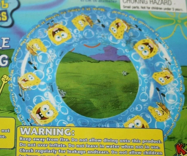 VINTAGE 2001 NICKELODEON Sponge Bob SpongeBob Squarepants 24" Swim Ring ...
