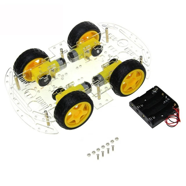DIY ROBOT Car Chassis Kit for Drive Controller Board Stepper Motor ...