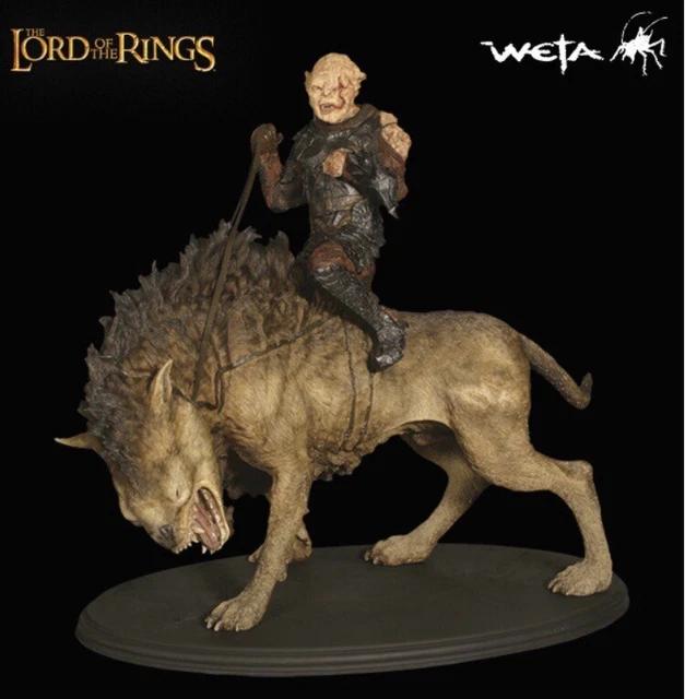 STATUE GOTHMOG ON Warg Weta Sideshow Lord of the rings Seigneur Anneaux ...