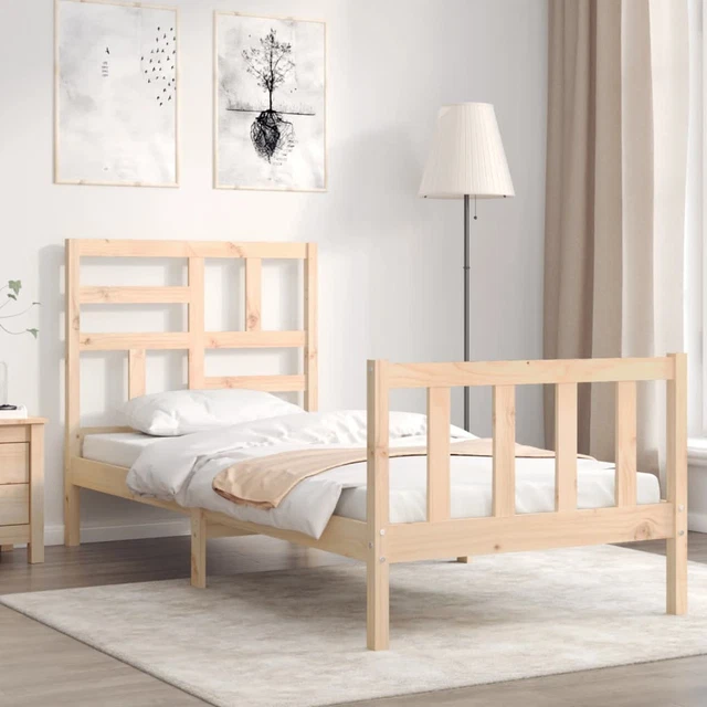 BARASH SOLID WOOD Bed Bed Frame,Wood Highlights, Small Double,Bed Frame ...