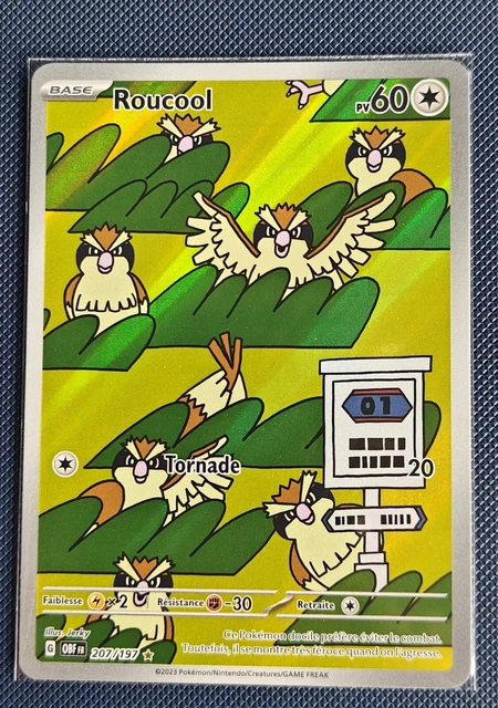 CARTE POKEMON ROUCOOL 207/197 Ar - Ultra Rare - Ev3 Flammes Obsidiennes ...