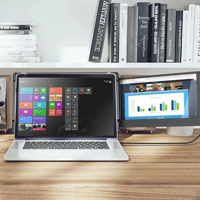 ATTACHABLE PORTABLE LAPTOP Monitor 12 Inch Full HD 1080 usb Type-c Hdmi ...