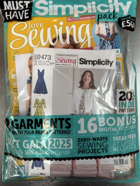 LOVE SEWING MAGAZINE #144 2025 Must-have Simplicity pack: 8 Garment ...