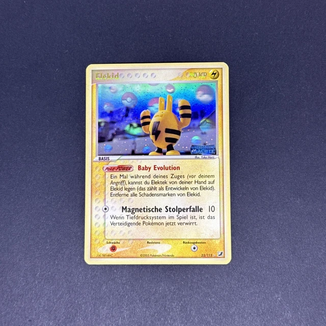 POKÉMON KARTE ELEKID Ex Verborgene Mächte Stamp Deutsch 23/115 Reverse ...