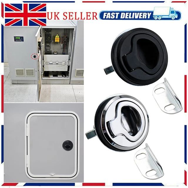 NEW ROUND FLUSH Pull Slam Hatch Latch Door Lock Deck For RV Marine Boat ...