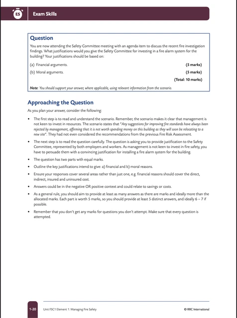 RRC STUDY TEXT: NEBOSH Certificate in Fire Safety Units FSC1 and FSC2 £ ...