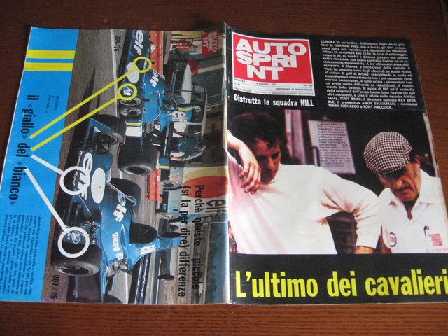 AUTOSPRINT 1975/49=GRAHAM HILL=TONY Brise=Tragedia=Tyrrell= EUR 9,99 ...