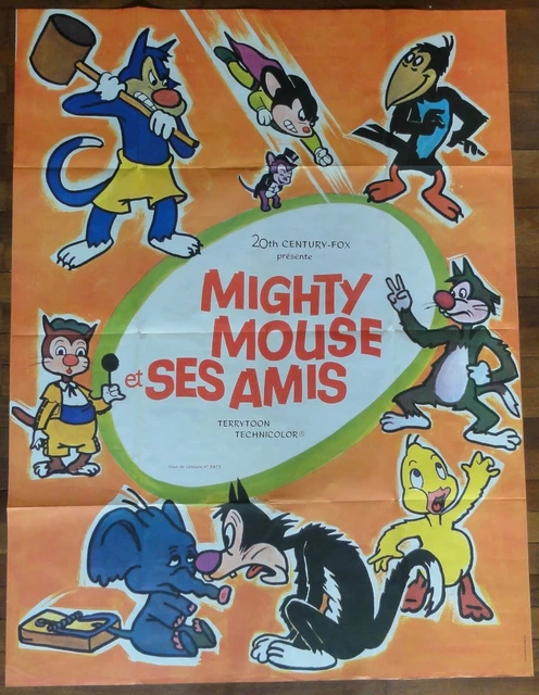ANCIENNE AFFICHE CINÉMA MIGHTY MOUSE et SES AMIS. Cinema Movie Poster. EUR 70,00 - PicClick FR