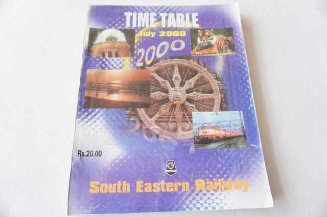 1988 INDIA INDIAN South Eastern Railway Train Timetable £19.99 ...