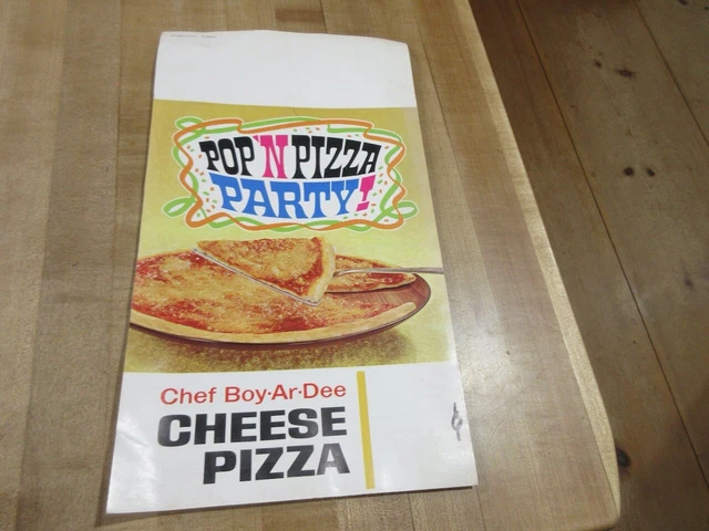 POP N PIZZA Party Sign Chef Boy-ar-dee Gold background Trout Creek MI ...