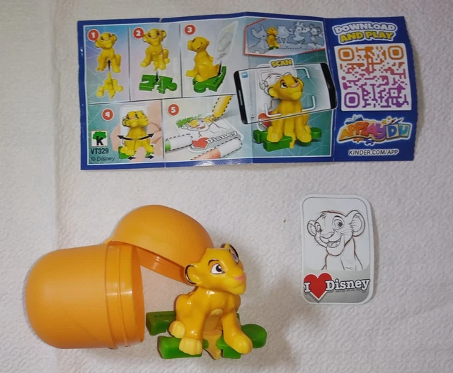 KINDER SORPRESA ITALIA 2023/24 Simba (100 Anni DISNEY) VT 329 + BPZ EUR ...