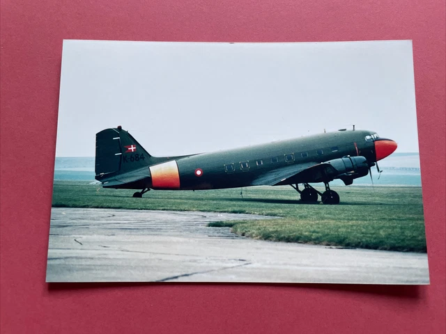 DANISH AIR FORCE Douglas DC-3 K-684 colour photograph EUR 1,42 ...