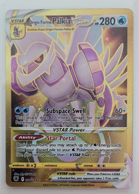ORIGIN FORME PALKIA Vstar 208/195 Secret Ultra Rare Astral Radiance ...