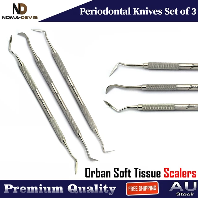 PERIODONTAL ORBAN SOFT Tissue Gingival Scalers Set Of 3 Dental Labs ...