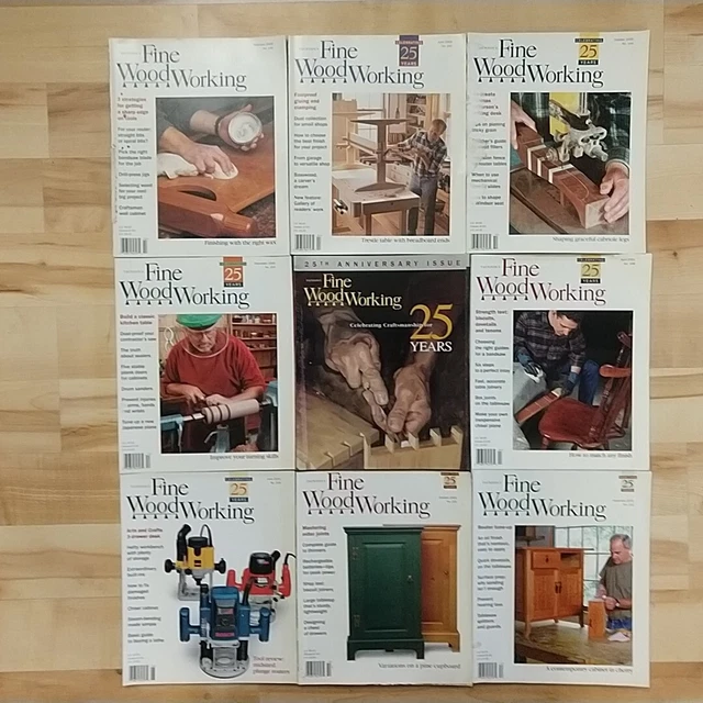 LOT OF 9 Taunton’s Fine Woodworking Magazines from 2000 & 2001 £31.76 ...