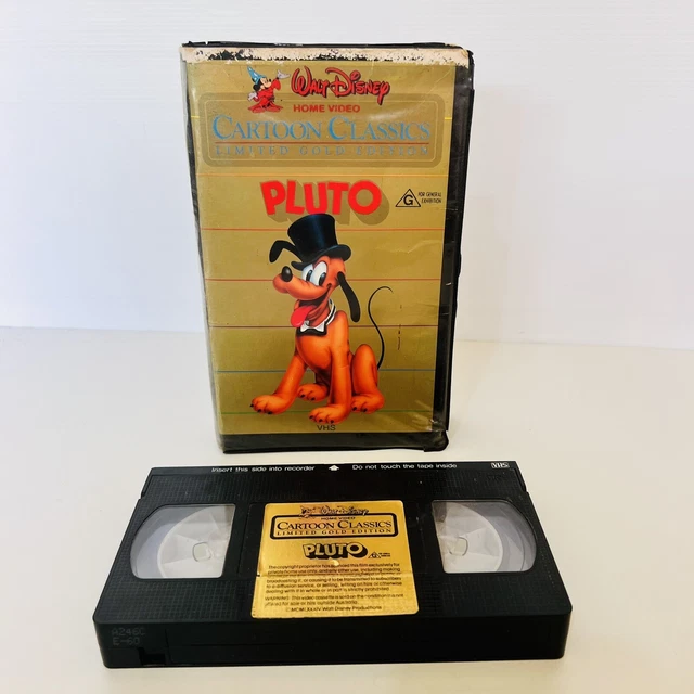 PLUTO VHS VIDEO Tape Walt Disney Cartoon Classics Limited Editon Gold ...