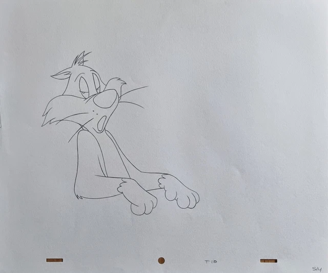 WARNER BROS ANIMATION Art Production Drawing SYLVESTER the Cat #109 £48 ...
