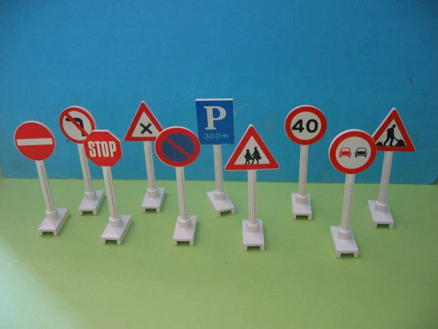 10 LEGO ROAD Signs Traffic Signs 80s £11.21 - PicClick UK