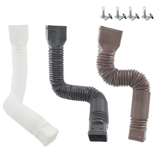 2PACK RAIN-GUTTER DOWNSPOUT Extensions Flexible-Drain Downspout ...