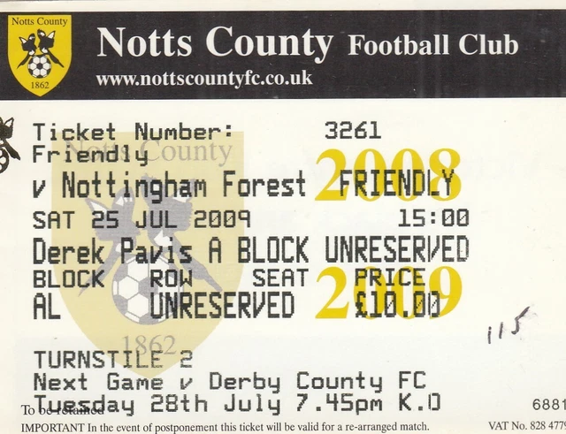 Notts County V Forest FOR SALE! - PicClick UK