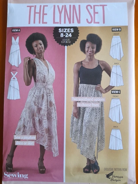 THE LYNN SET sewing pattern for dress and skirt options. new and uncut ...