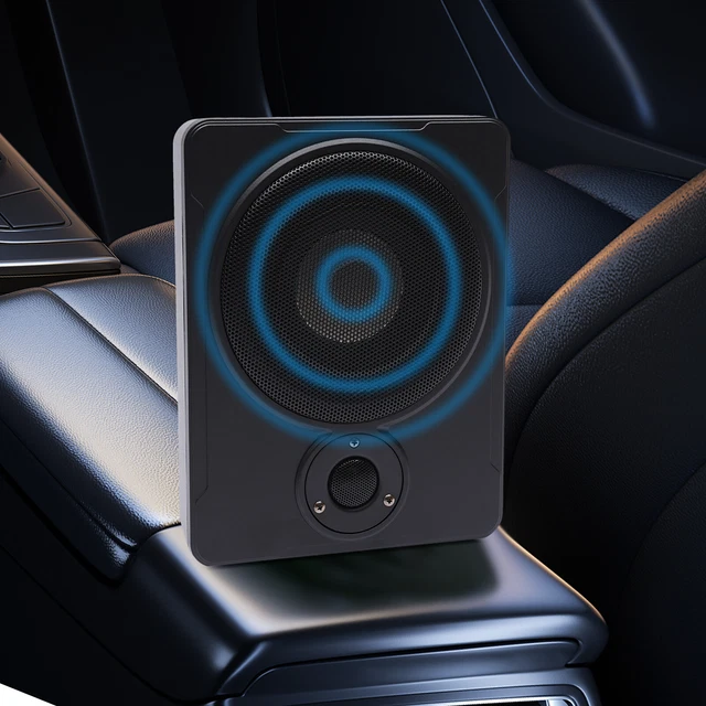 SOUNDSTREAM 8IN BEHIND Under Seat Subwoofer Box Bass Speaker Amplifier ...