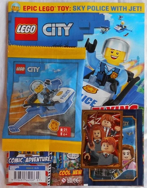 LEGO CITY MAGAZINE #65 2023 Lego Sky Police with Jet MiniFigure set +LE ...