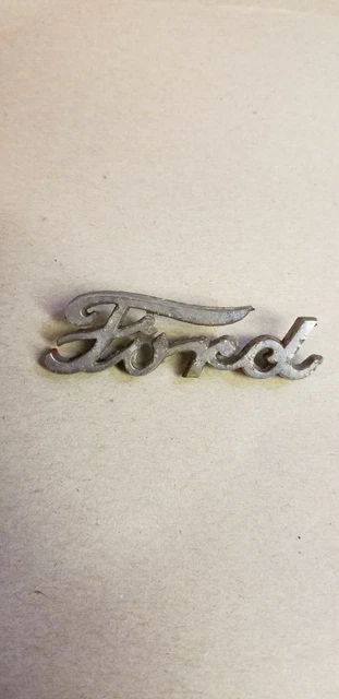 VINTAGE SCRIPT FORD Emblem ~ Ford Deluxe Part no. 01A16606B (Lot 806 ...