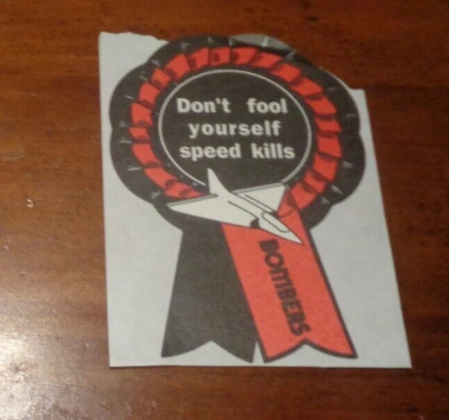 1980S VFL FOOTBALL Sticker Speed Kills Essendon Unused $23.50 - PicClick AU