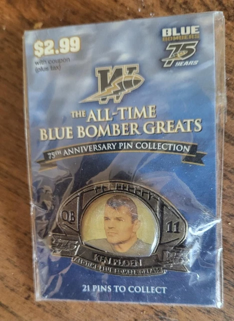 KEN PLOEN CFL Pin Winnipeg Blue Bombers All-Time Greats Still In ...