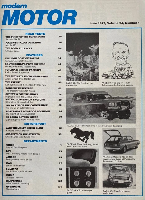 JUNE 77 RTS Torana Gemini Arthur Haywood Holden 4x4 Panel Van Bertone ...